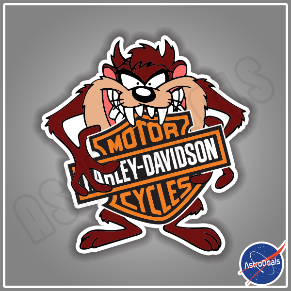 Harley Davidson TAZ Weather Resistant Window Bumper Decal Sticker Size ...