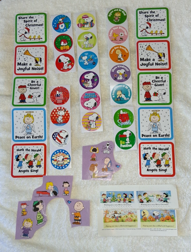 40+ Peanuts Stickers Christmas Easter Patriotic Snoopy Charlie Brown ...