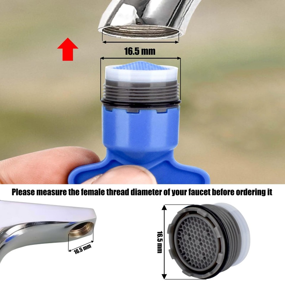 6 Pieces Faucet Cache Aerators with Faucet Aerator Removal Tool 16.5 mm ...