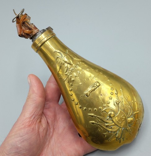 Vintage Reproduction 19thC US Civil War Brass POWDER / Shot 'Peace ...