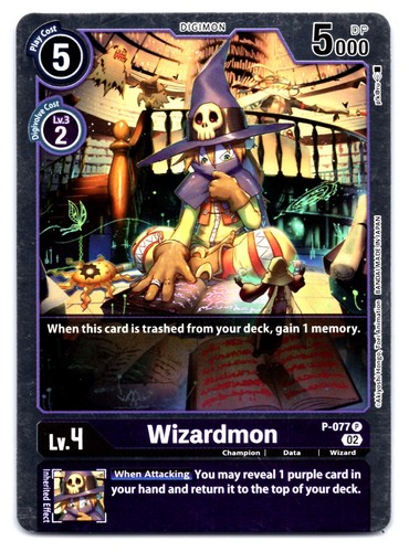 Wizardmon P-077 (P) Digimon FOIL Card | eBay