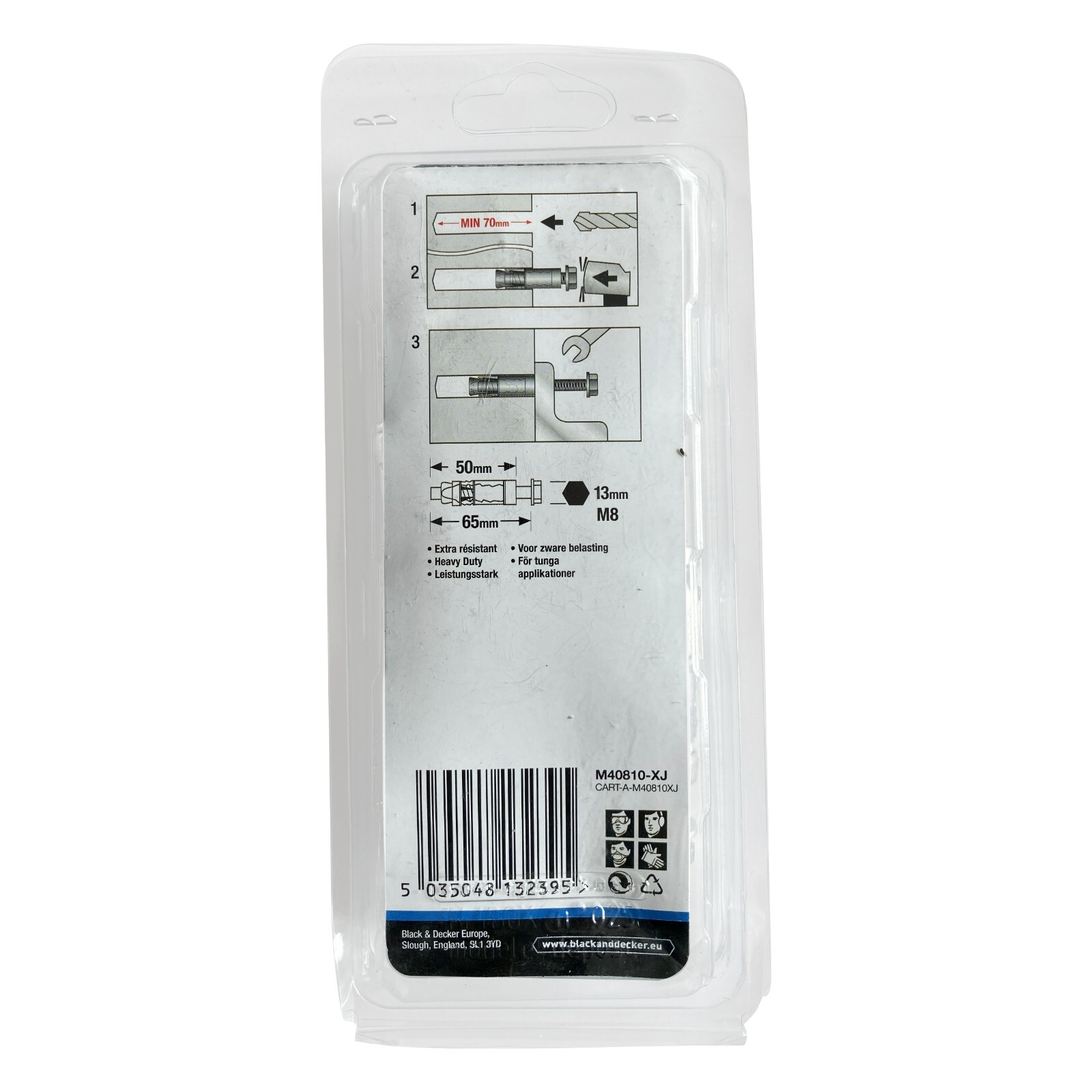 Molly Shield Anchor Bolt Heavy Duty Wall Fixing For Brick Concrete M6 ...