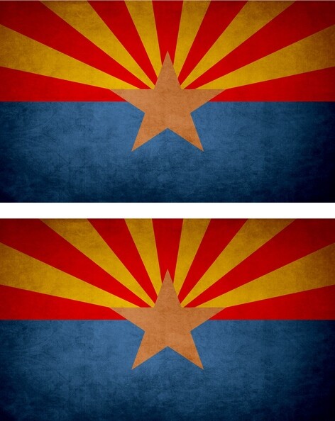 Arizona Flag Distressed Decal AZ State “USA BLACK FLAG GRUNGE” 2