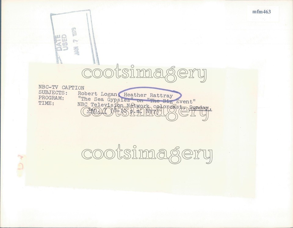 1979 Press Photo Robert Logan & Heather Rattray in The Sea Gypsies ...