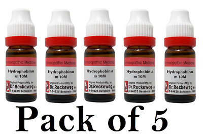 5X Dr Reckeweg Hydrophobinum 10M CH Dilution 11ml Each | eBay