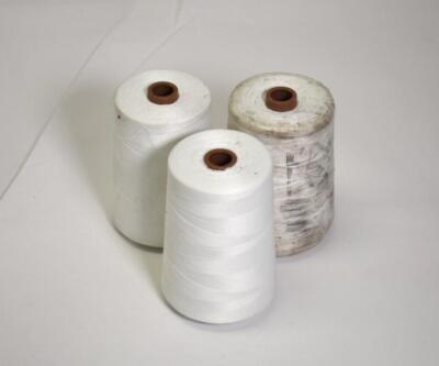100% Spun Polyester Spool For Sewing White Thread 40/20 x 12000 Yards ...