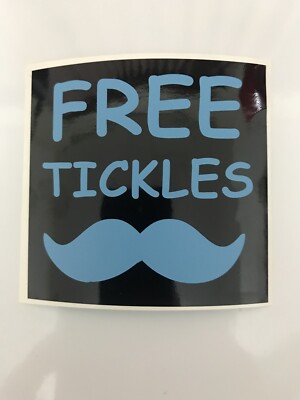 Free Tickles Sticker Waterproof Indoors/Outdoors | eBay