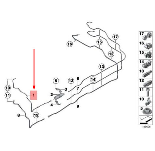 NEW BMW 7 F01 FRONT FUEL PIPE FEED LINE 16127220166 7220166 OEM | eBay