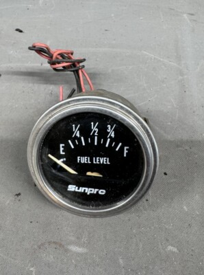 NOS Vintage Sunrpro Fuel Tank Level Gas Gauge Drag Racing Rat Hot Rod ...