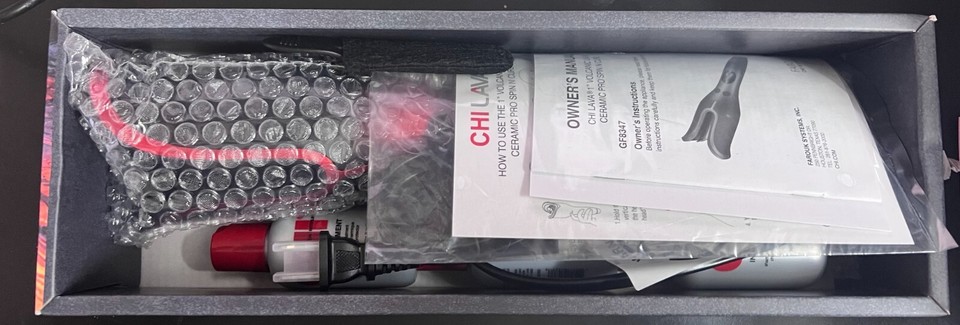 CHI Lava 1" Volcanic Lava Ceramic Pro Spin N Curl Hair Curler Travel ...