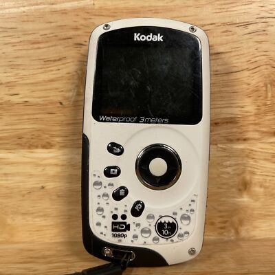 Kodak Playsport ZX3 Class B White Waterproof 5V 1080p HD Pocket Video ...