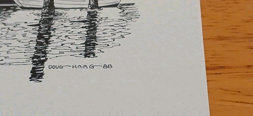 Vintage Douglas M HAAG 1987 Whidden's Marina Boca Grande Signed ...