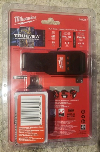 Milwaukee 450 Lumens Rechargeable Magnetic Headlamp & Task Light 2012R ...