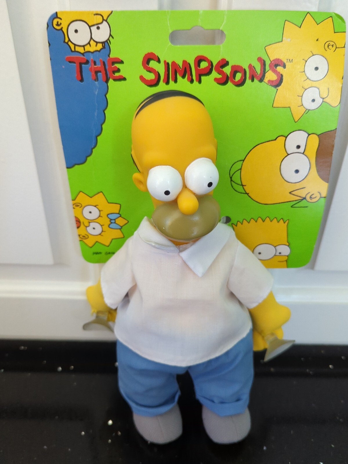 Homer Simpson Suction Cup Plush Figure 1997 The Simsons Car/Window ...