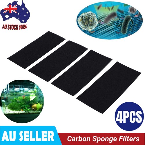 4x Universal Activated Carbon Foam Sponge Air Filter Impregnated Sheet ...