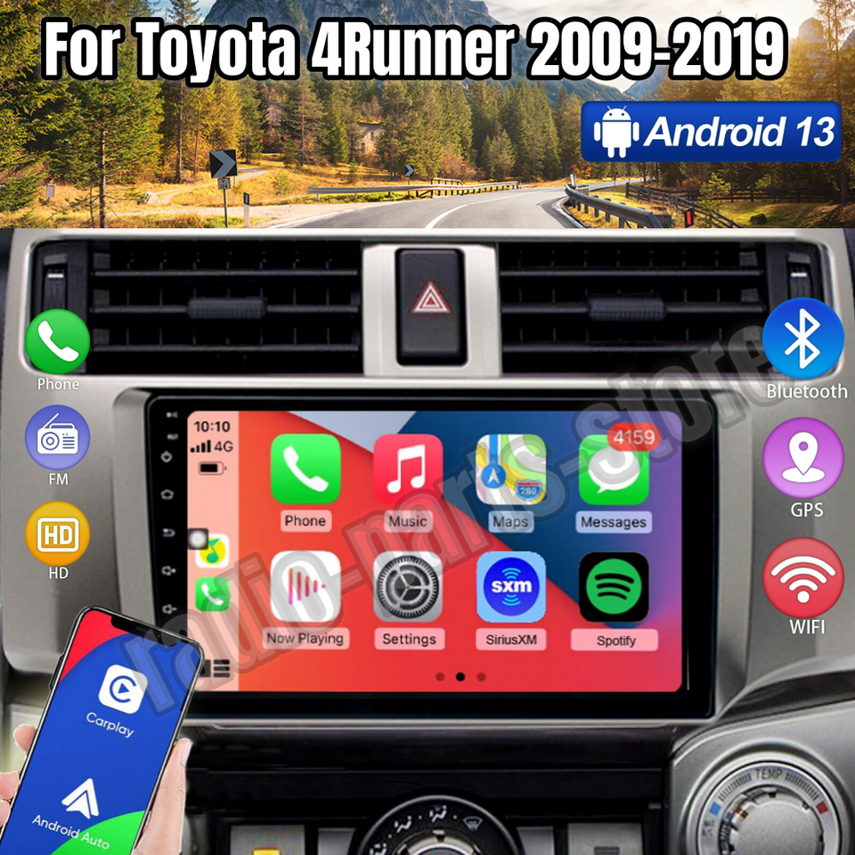 For 2009-2019 Toyota 4Runner Carplay Radio Android 13 GPS NAV WIFI ...