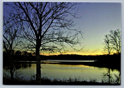Postcard Indiana University Art Museum Sunset Lake Monroe LH | eBay