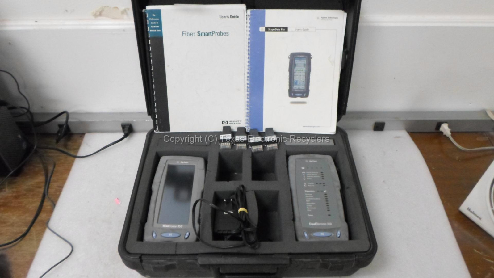 Agilent WireScope 350 & DualRemote 350 w/ AC, Case, Users Guide - NO ...