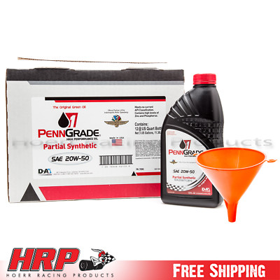 Brad Penn Oil 20W-50 Partial Synthetic Racing Oil 12 Pack (Case) w ...