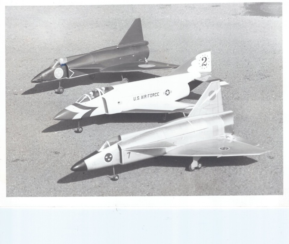 NIck Ziroli RC Ducted Fan Saab 37 Viggen, 25 engines, 37", early 1980s ...