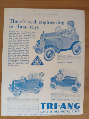 original vintage 1932 triang TRI-ANG CARS & METAL TOYS magazine advert ...