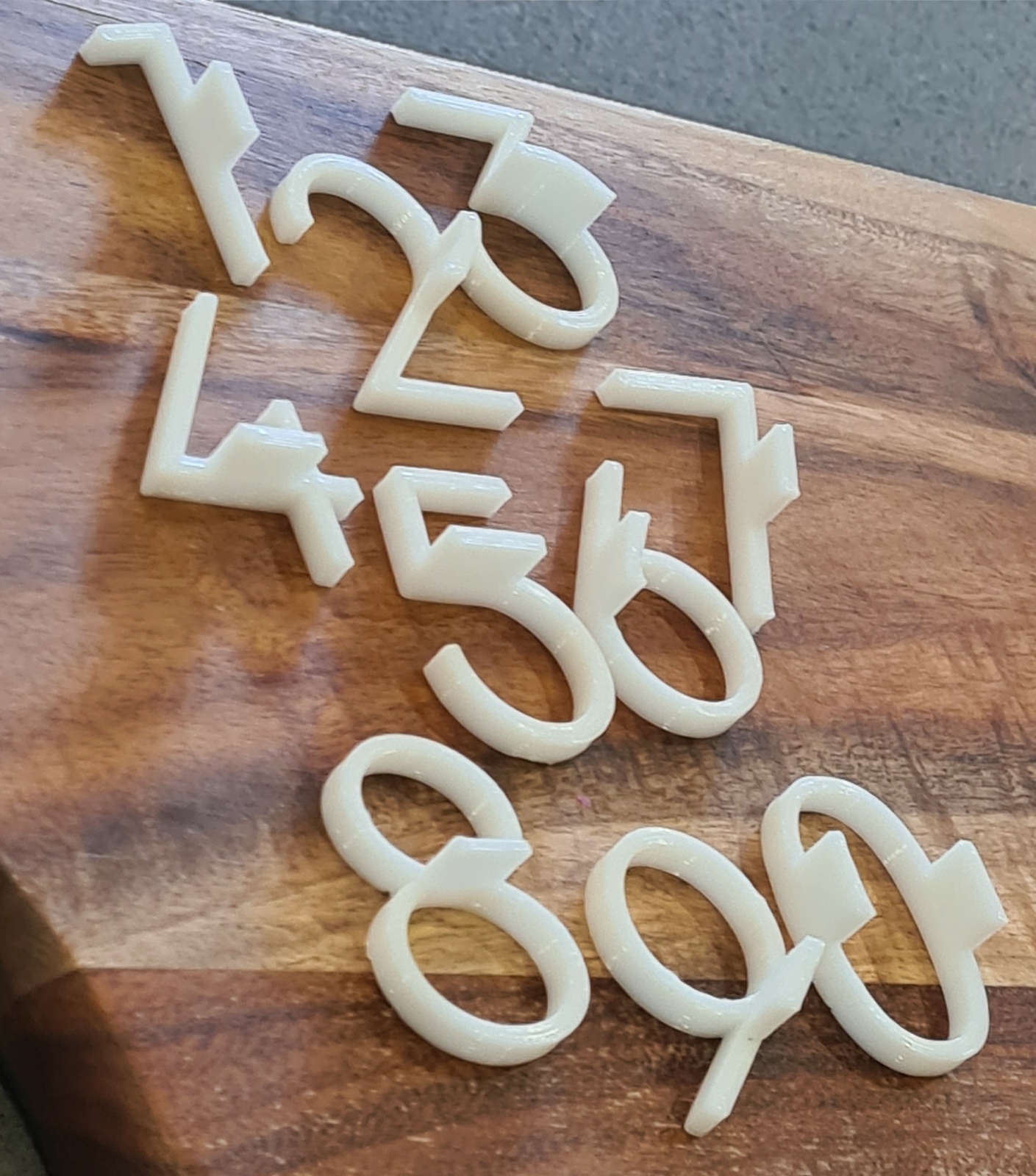 Numbers Birthday Stamp Set of 10, 3.5cm or 4.5cm High - Cookie Cupcake ...