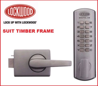 Lockwood Digital Door Lock Keyless DX Deadlatch 002 Lever handle 002 ...