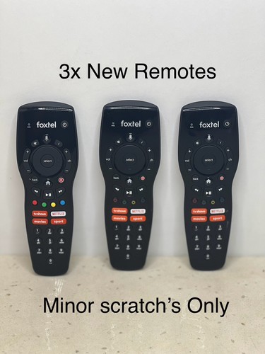 3x Genuine New Foxtel IQ5 -IQ4 -IQ3 Voice Bluetooth Remote New Control ...