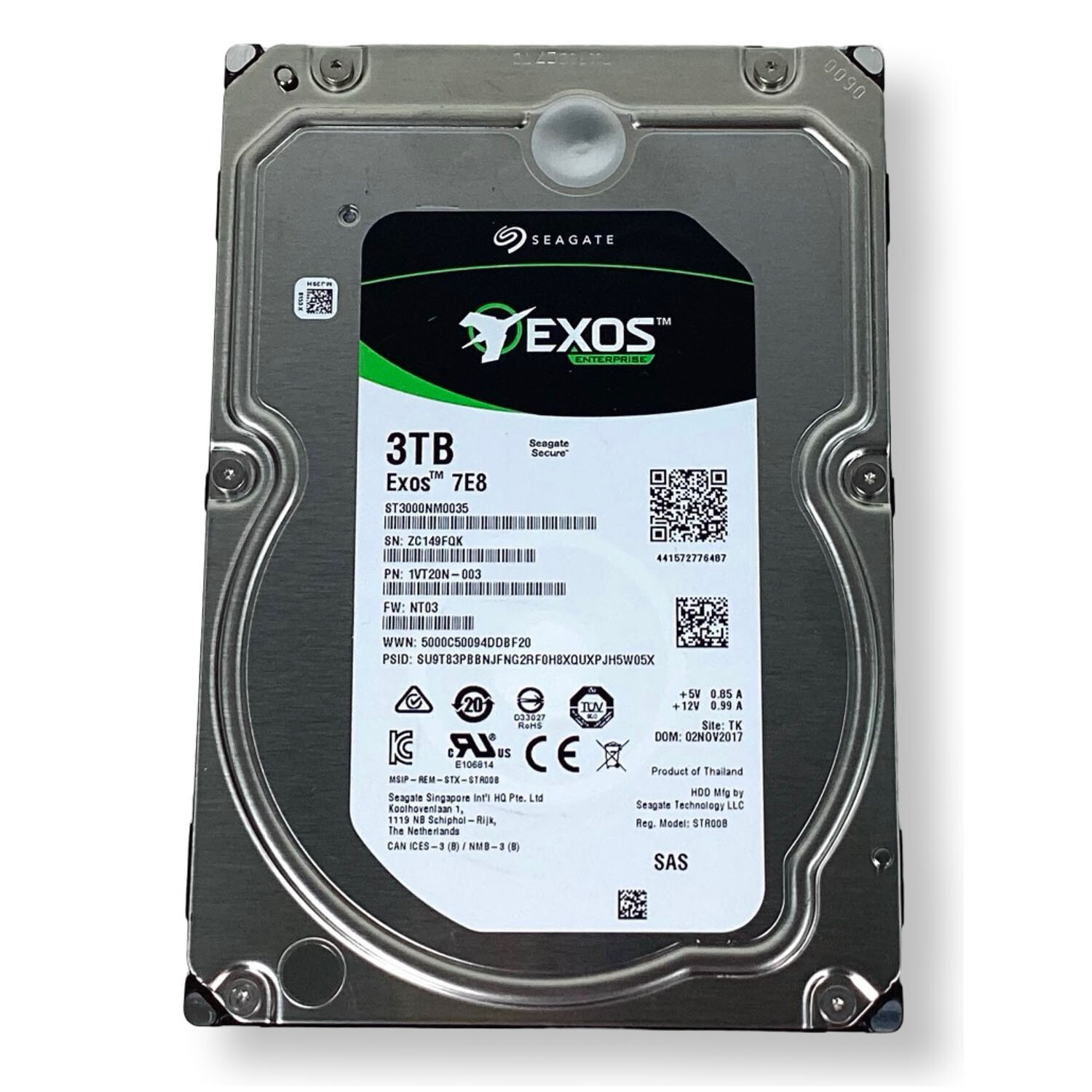 Seagate ST3000NM0035 Hard Disk Drive 3TB 7200RPM 3.5" 1.2GB/s 128MB ...