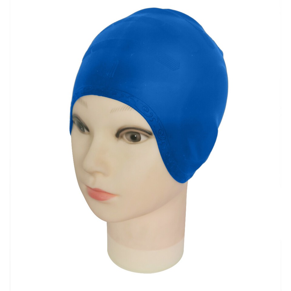 NEW Silicone Swim Cap Ear Protection Elastic Diving Hat Swim Pool Hats ...