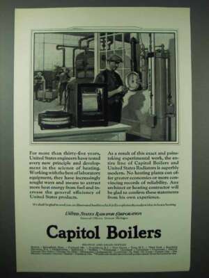 1925 Capitol Boilers Ad - Tested the Science of Heating | eBay