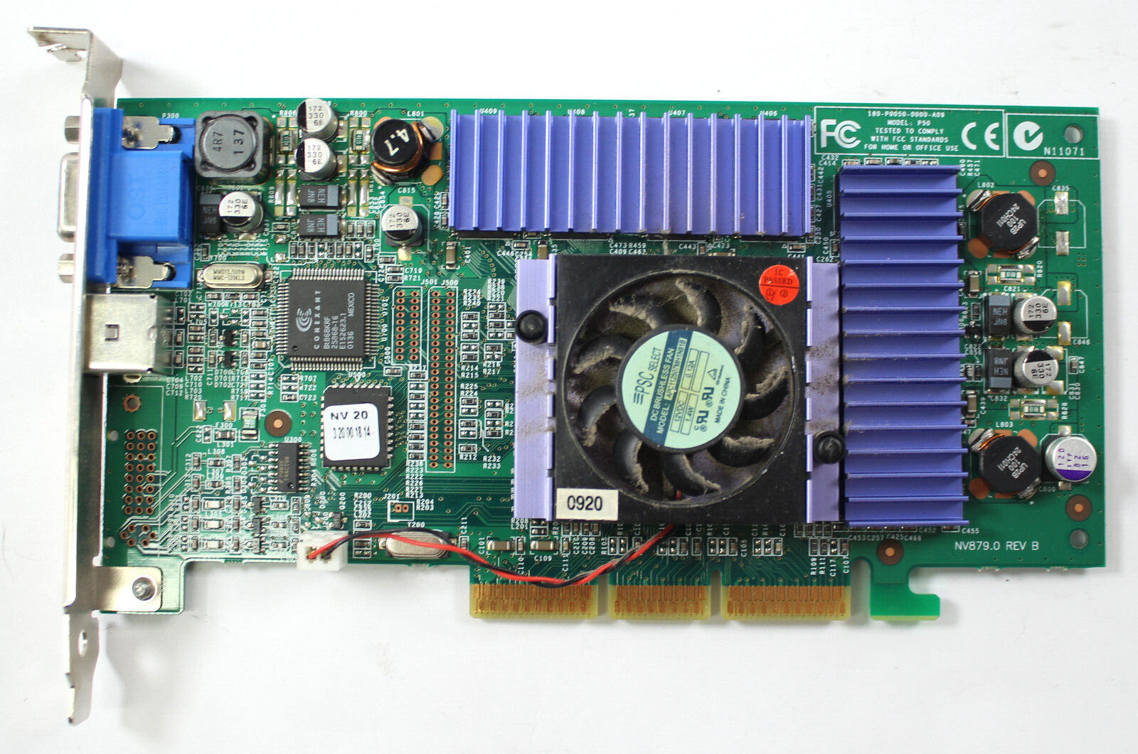 VisionTek Nvidia P50 NV879.0 Rev B 64MB DDR AGP S-Video VGA Graphics ...