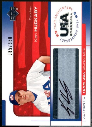 Ken Huckaby/360 2004 USA Baseball 25th Anniversary Signatures Black Ink ...