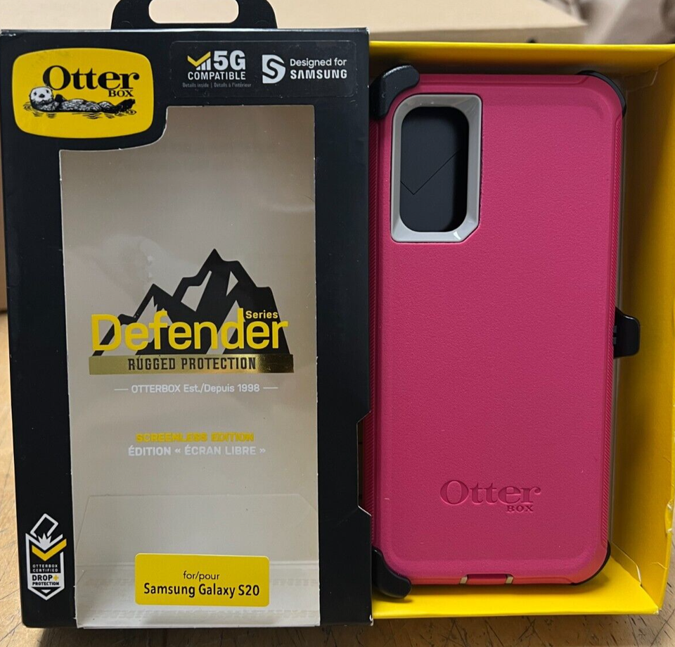 OtterBox Defender Pink Rugged Case w/Holster for Samsung Galaxy S20 5G ...