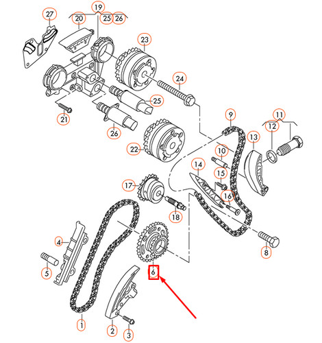 NEW VOLKSWAGEN CC TIMING CHAIN SPROCKET 03H109569A ORIGINAL | eBay
