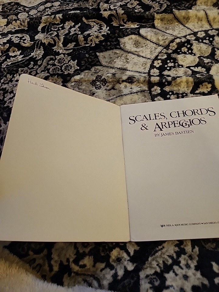 Scales, Chords & Arpeggios James Bastien 1988 Sheet Music Piano Student ...