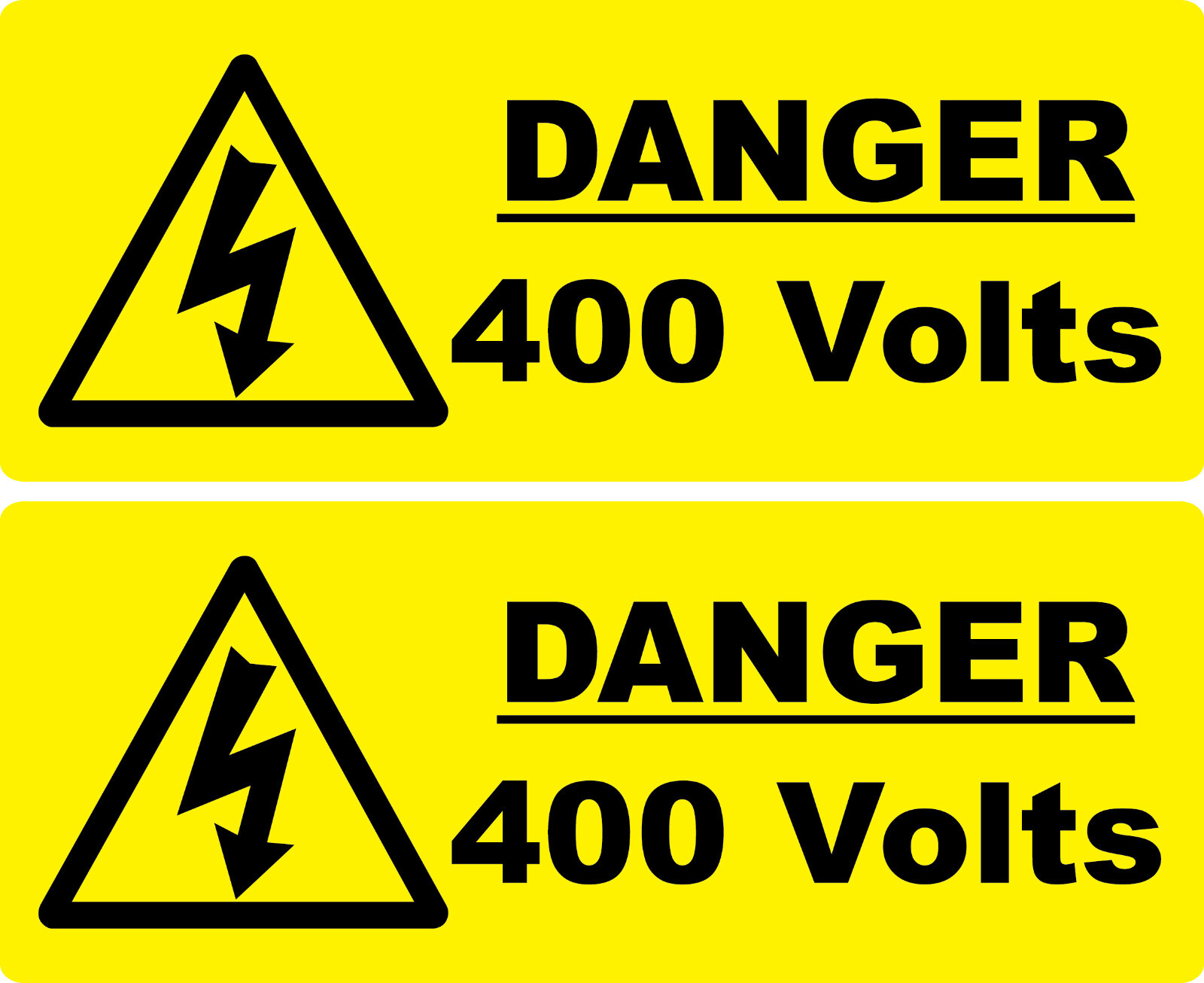 Electrical Warning Labels 230v 240v 400v 415v 440v Electric Shock, High ...