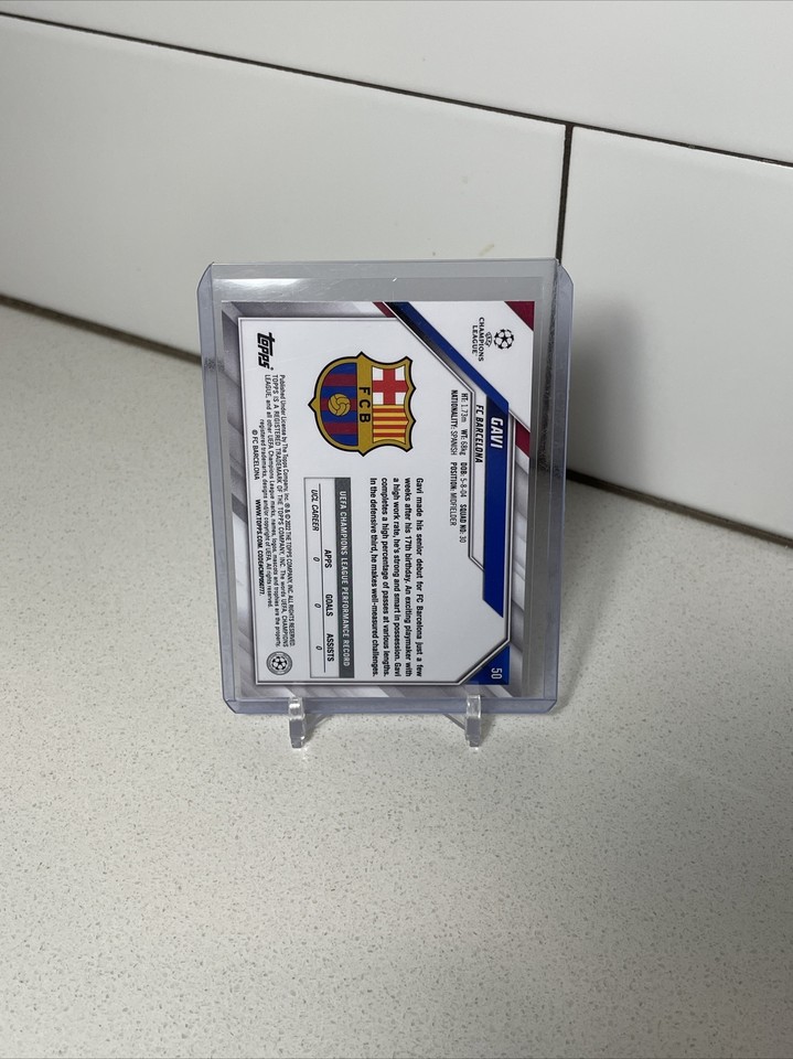 Topps 2021-22 UEFA Champions League 1st Edition Gavi Rookie Card #50 ...