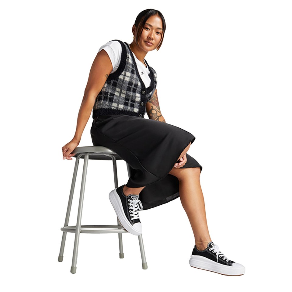 Converse Women's Chuck Taylor All Star Move Lo Platform Black/White ...