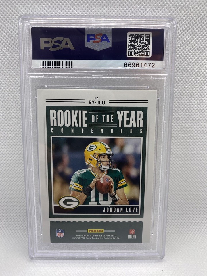 2020 Panini Contenders Rookie Of The Year Gold /49 JORDAN LOVE PSA 10 ...