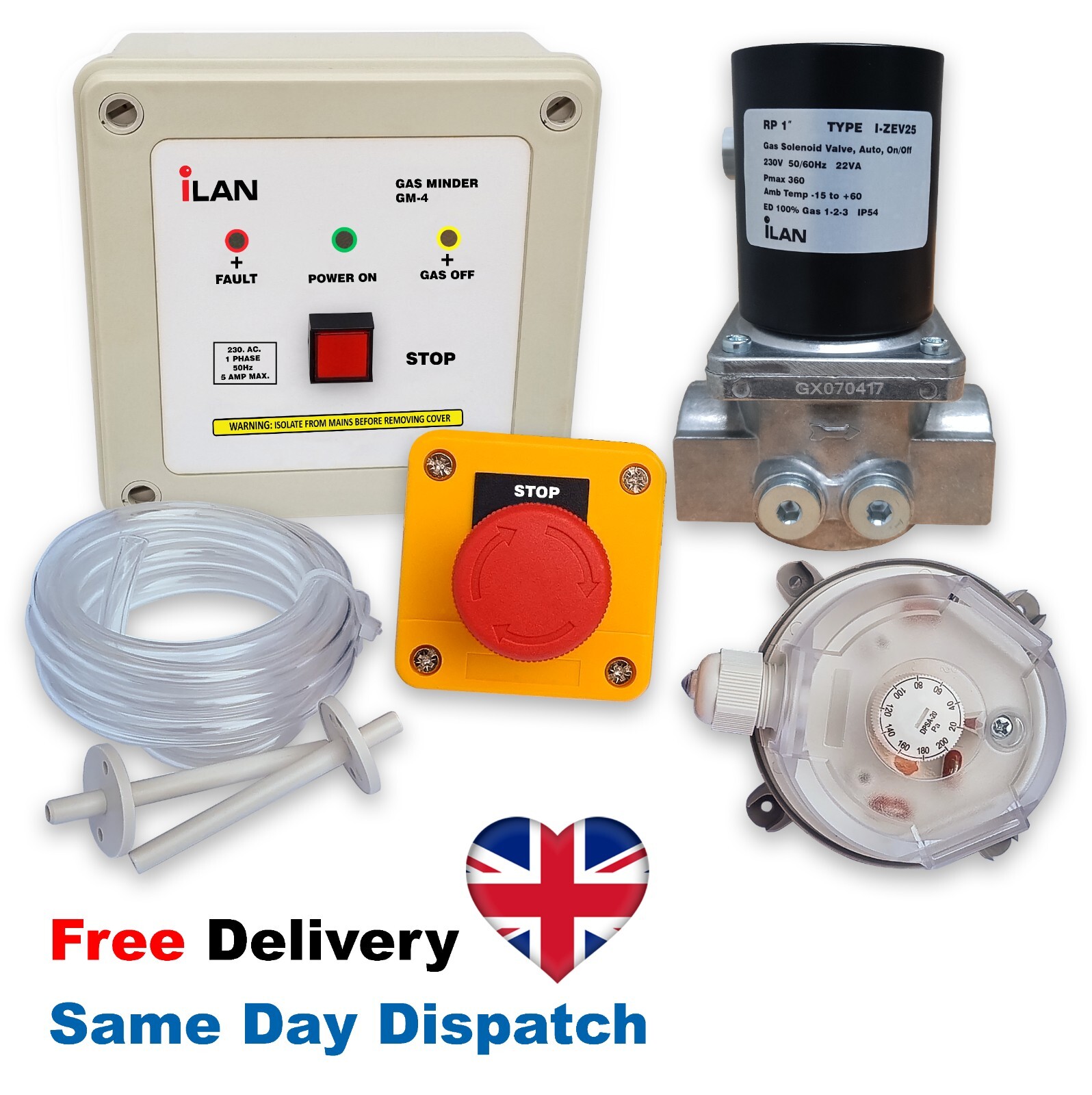 iLAN GAS INTERLOCK SYSTEM MINDER KIT INCLUDING GAS SOLENOID VALVE 1 ...