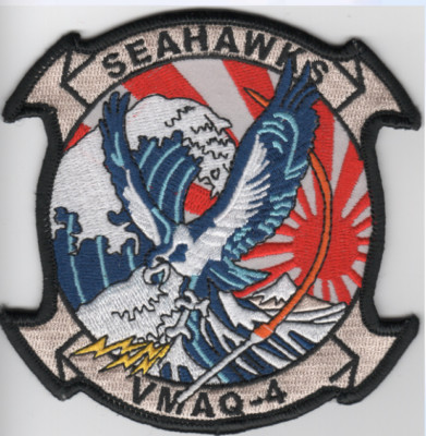 4" MARINE CORPS VMAQ-4 TIDAL WAVE EMBROIDERED PATCH | eBay