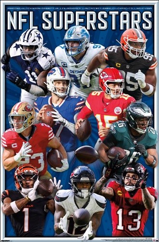 39 NFL Superstars 12x8in Metal Sign Football Multi-Color Wall Decor | eBay