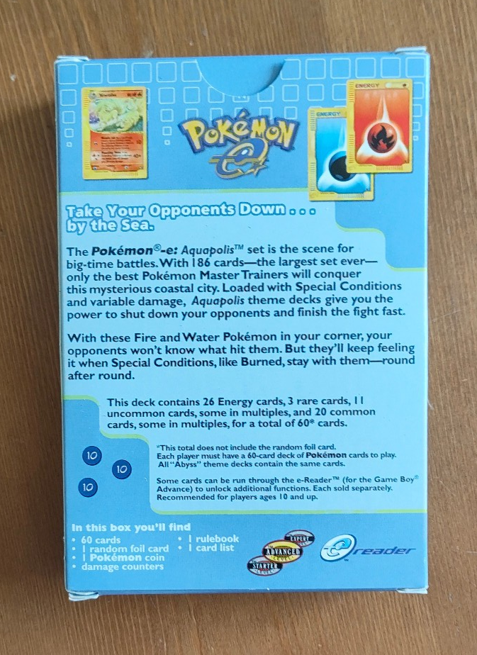 Pokemon Aquapolis Abyss Theme Deck Ninetales Open Box Complete CIB WOTC | eBay