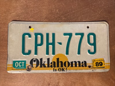 1989 Oklahoma License Plate # CPH-779 | eBay
