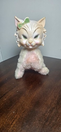 Vintage Rushton My Toy Plush Kitty Cat Doll Rubber Head Face 1950 Pink ...