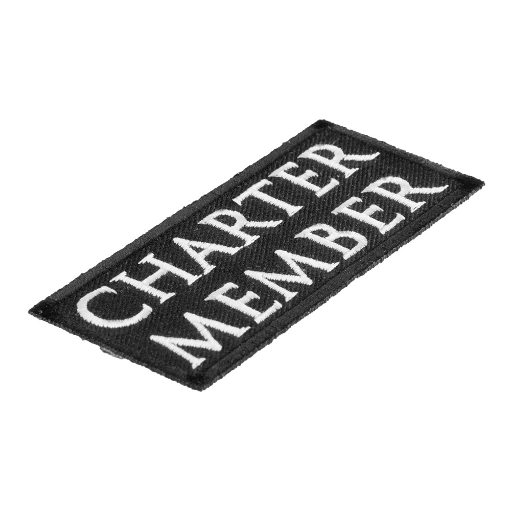 Charter Member Black & White Patch, Biker Club Patches | eBay