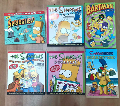 The Simpsons Graphic Novels Lot of 6 Guide to Springfield Bartman ...