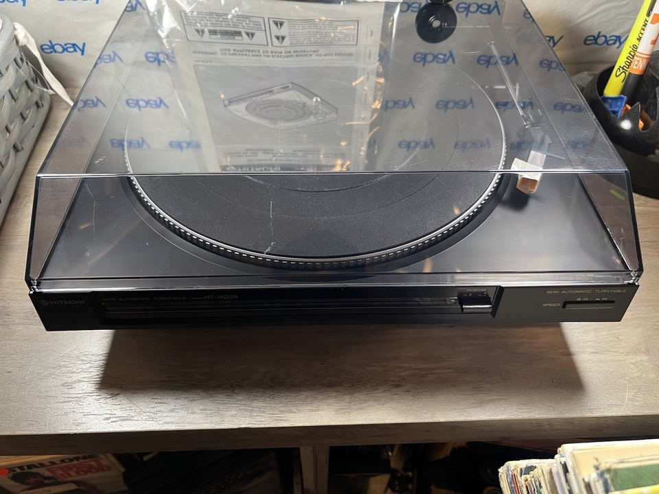 Vintage Hitachi Stereo Turntable Record Player HT-MD28 - 1989 w/ Manual ...