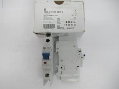 Allen Bradley 1489-M1C100 Ser.D Circuit Breaker - 2 EACH | eBay